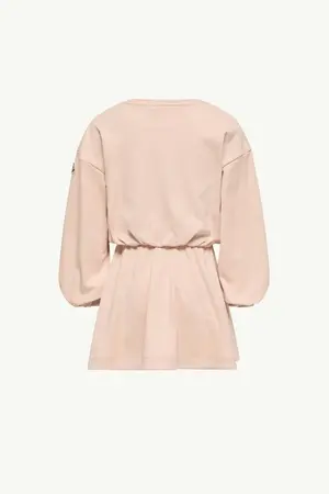 Moncler Embroidered Cotton Sweatshirt Dress