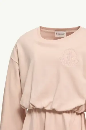 Moncler Embroidered Cotton Sweatshirt Dress