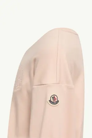Moncler Embroidered Cotton Sweatshirt Dress