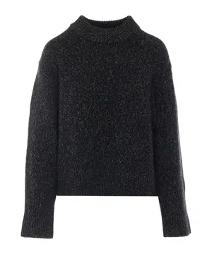 LISA YANG Shimmering High-neck Knit Sweater