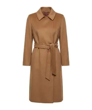 Max Mara Belted Long Coat - Brown