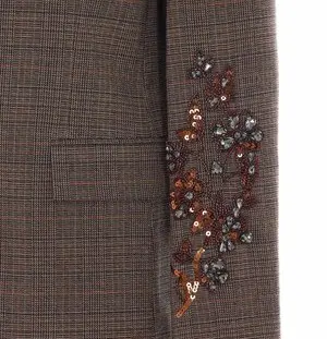 Liu Jo Embellished Tartan Blazer