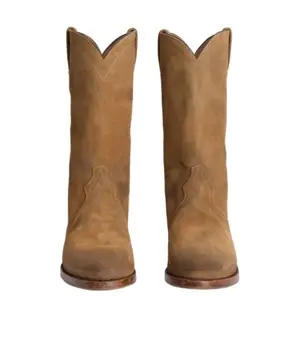 JIL SANDER Round Toe Boots - Walnut