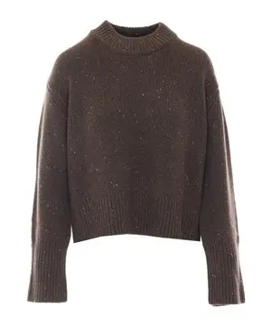 LISA YANG Shimmering High-neck Knit Sweater