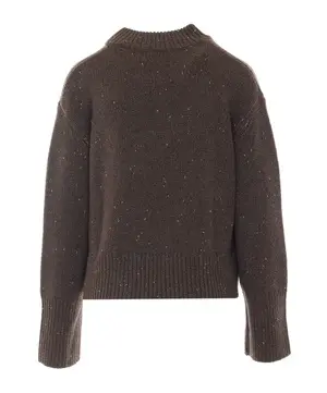 LISA YANG Shimmering High-neck Knit Sweater