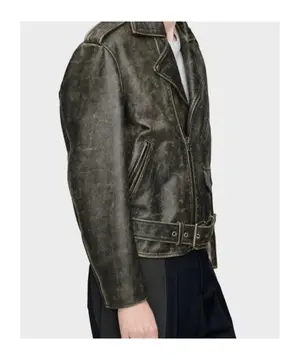 MAISON MARGIELA Distressed Leather Biker Jacket