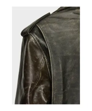 MAISON MARGIELA Distressed Leather Biker Jacket