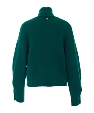 Liu Jo High Neck Knitted Sweater With Chain Detail