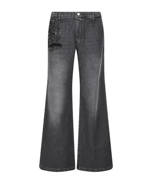 ERMANNO FIRENZE Faded Flared Jeans - Black