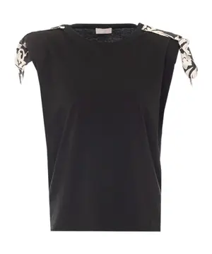 Liu Jo Paisley Bow Sleeveless T-shirt