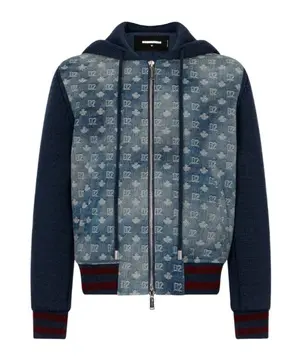 Dsquared2 Monogram Zipped Cardigan - Blue