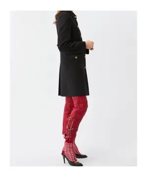 Versace Wool Coat With Medusa Hardware
