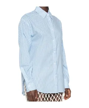THE FRANKIE SHOP Striped Long Sleeve Shirt