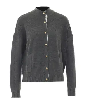 Liu Jo High Neck Cardigan With Logo Detail