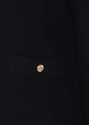 Liu Jo Textured High-neck Knitted Jacket
