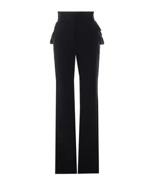 Elisabetta Franchi Ruffled Detail High-waisted Trousers