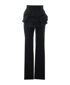 Elisabetta Franchi Ruffled Detail High-waisted Trousers