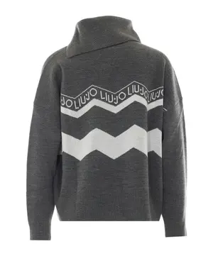 Liu Jo Sequined Intarsia Knitted Sweater