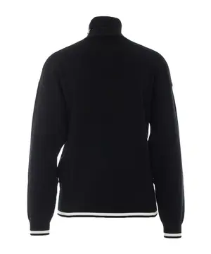 Liu Jo Cut-out High Neck Knitted Sweater With Rhinestone Logo