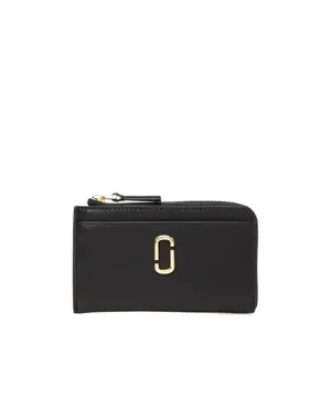 Marc Jacobs Logo Plaque Zip-up Wallet - Black