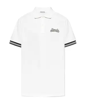 Moncler Logo Embroidered Short-sleeved Polo Shirt