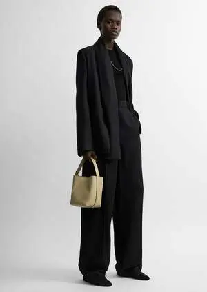 TOTEME Belted Grained-leather Tote