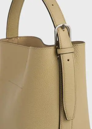 TOTEME Belted Grained-leather Tote