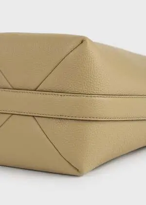 TOTEME Belted Grained-leather Tote