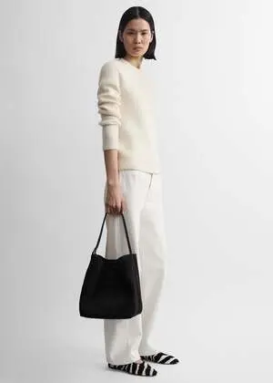 TOTEME Belted Suede Tote - Espresso