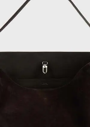 TOTEME Belted Suede Tote - Espresso