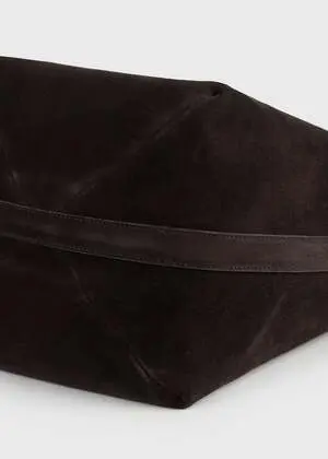TOTEME Belted Suede Tote - Espresso