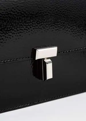 TOTEME T-lock Grained-patent Crossbody