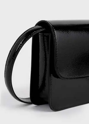 TOTEME T-lock Grained-patent Crossbody