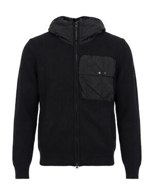 C.P. COMPANY Wool And Polyamide Zip-up Cardigan - Black