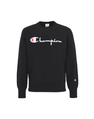 Champion Crewneck Sweatshirt Logo Sweatshirt Size Cotton - Black