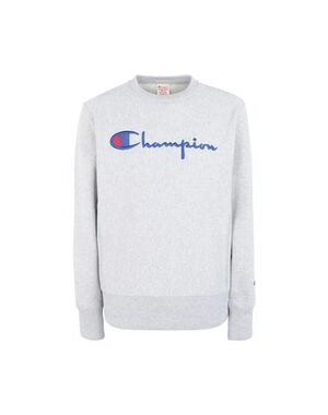 Champion Crewneck Sweatshirt Logo Man Sweatshirt Black Size M Cotton Grey