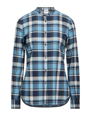ASPESI Woman Shirt Slate Blue Size 4 Cotton