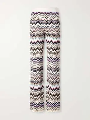 Missoni Striped Crochet-knit Straight-leg Pants