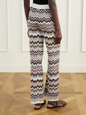 Missoni Striped Crochet-knit Straight-leg Pants