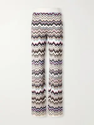 Missoni Striped Crochet-knit Straight-leg Pants - Multi