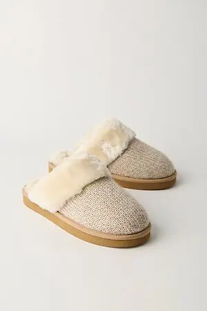 Minnetonka Chesney Party Slippers - Sparkle Tan