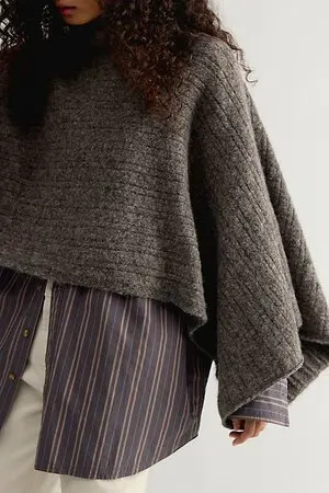 Free People Phoebe Poncho - Charcoal