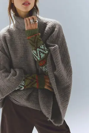 Free People Phoebe Poncho - Charcoal