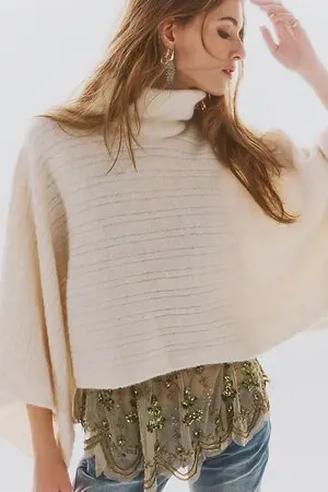 Free People Phoebe Poncho - Winter White