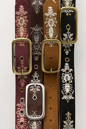 Free People Free People Blossom Suede Belt Black