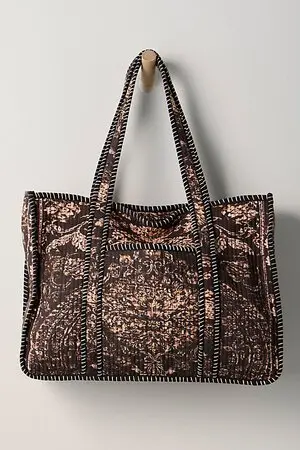 Free People Distorted Quilt Tote Bag