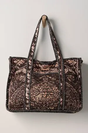 Free People Distorted Quilt Tote Bag