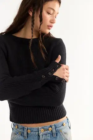 Free People Mila Pullover - Black