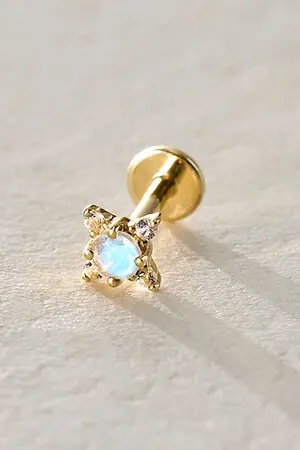 LOCAL ECLECTIC Moonstone Flatback Earrings