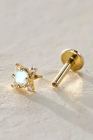LOCAL ECLECTIC Moonstone Flatback Earrings